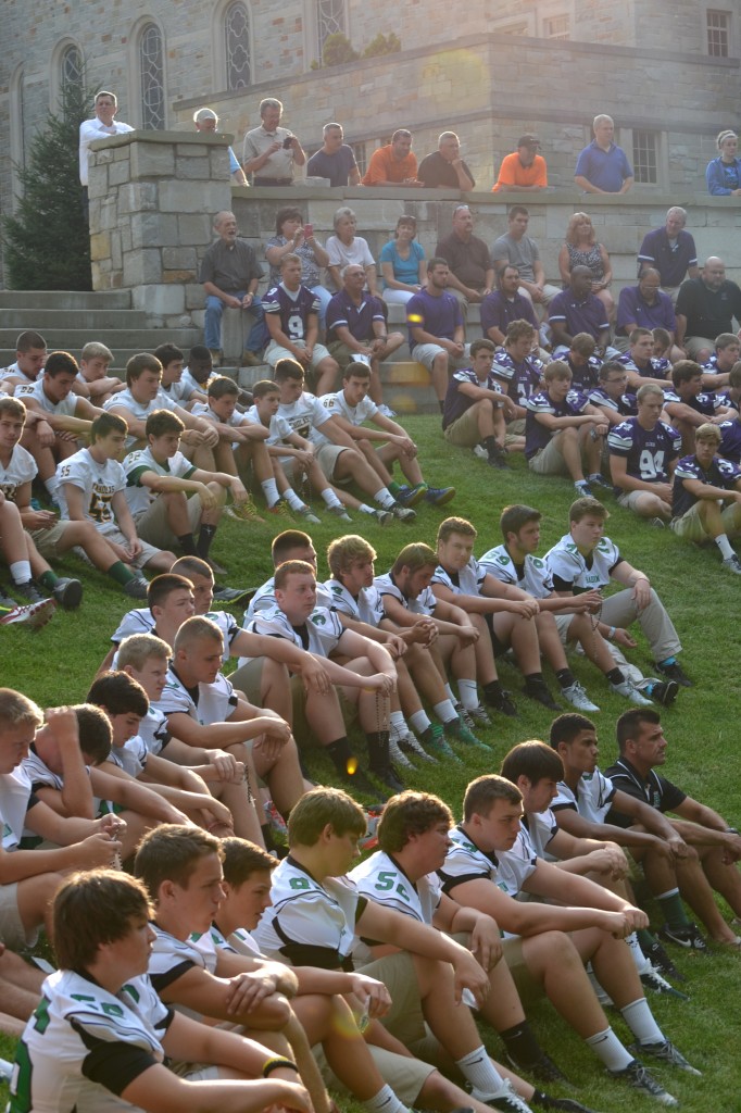 Day before beginning practice, Catholic football teams gather to pray ...