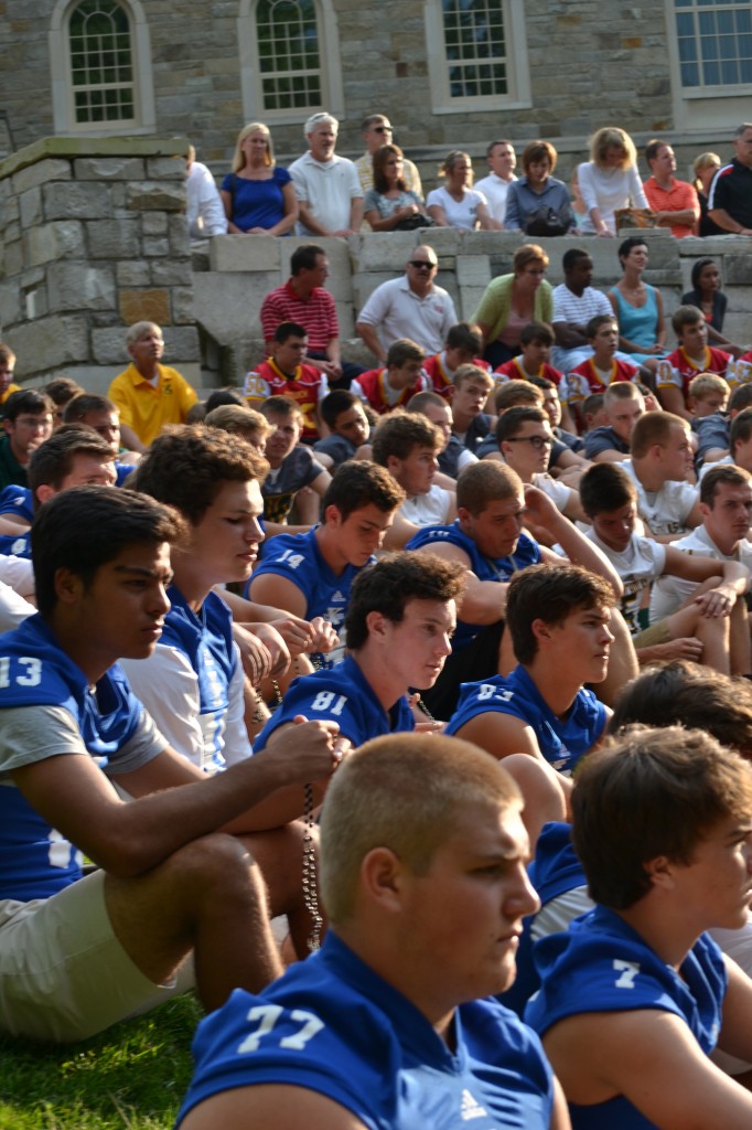 Day before beginning practice, Catholic football teams gather to pray ...