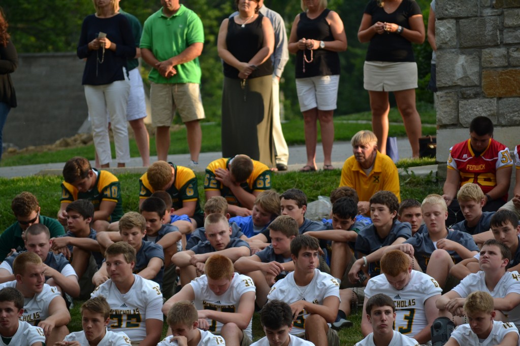 Day before beginning practice, Catholic football teams gather to pray ...