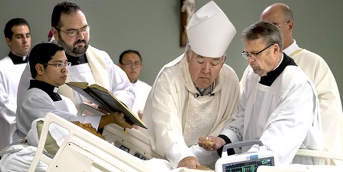 Ordination of man facing death 'reflects Pascal Mystery,' says bishop ...