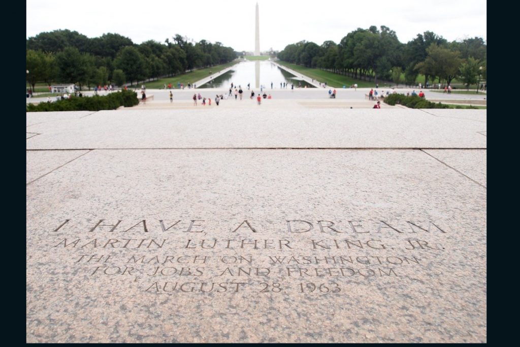 Dr. Martin Luther King Jr. August 28, 1963. Lincoln Memorial in ...