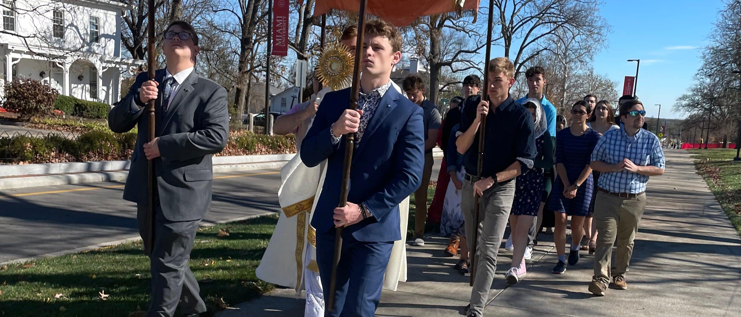 Miami University Neumann Center hosted a Eucharistic Procession ...