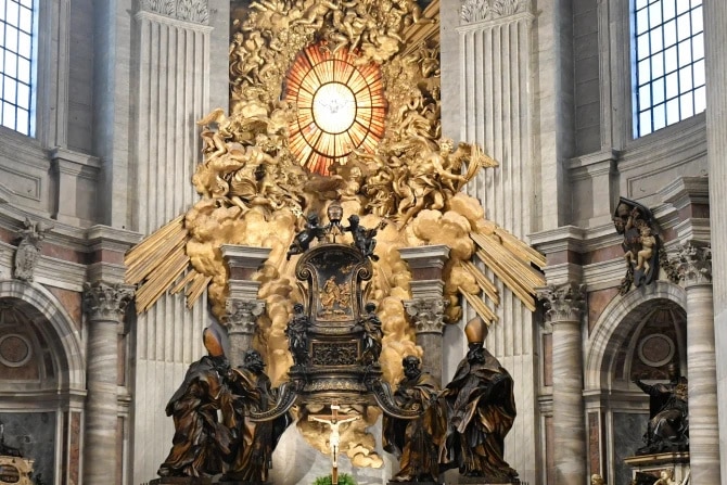 Historic ‘Chair of St. Peter’ on public display in Vatican basilica for ...
